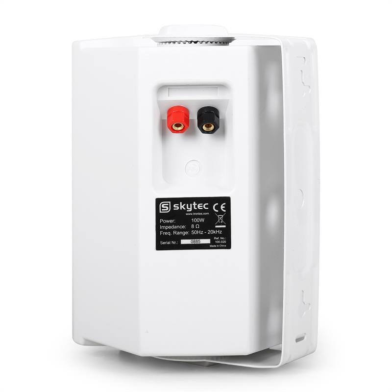 SKYTEC ODS50W Ζεύγος Ηχείων 2 δρόμων 5" 100 Watt με βάσεις σε Λευκό 100.020 - Elektronikos.gr