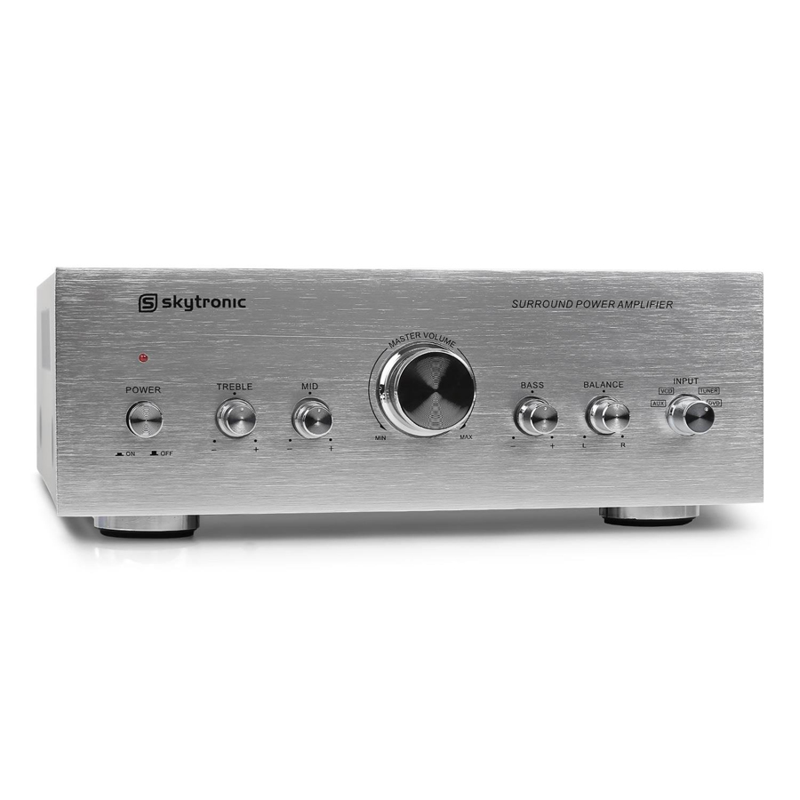 SKYTRONIC AV400 Hi-Fi Stereo Ενισχυτής 2 x 50 Watt Inox χρώμα 103.311 ...