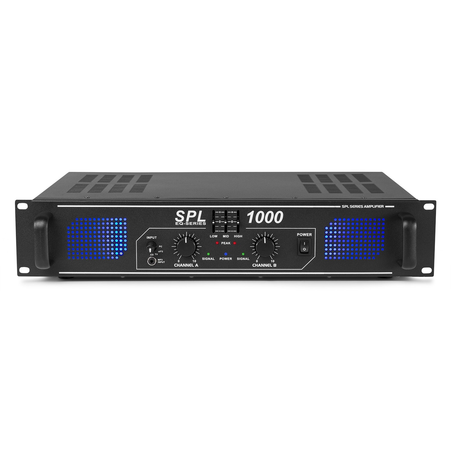 SKYTEC SPL-1000 EQ Τελικός Ημιεπαγγελματικός Ενισχυτής 2x350 Watt MAX @ 8 Ohm με Equalizer ...
