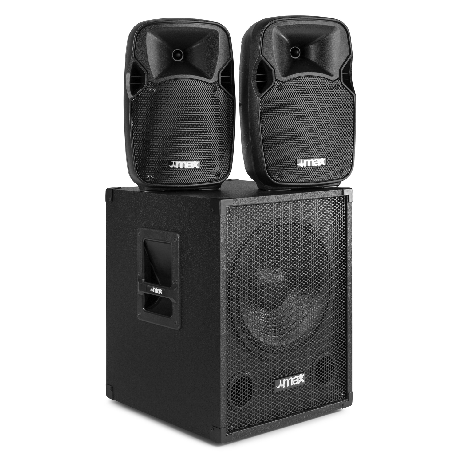 MAX MX700 2.1 Σετ Ηχείων 2x 8", αυτοενισχυόμενο Subwoofer 12", βάσεις ...