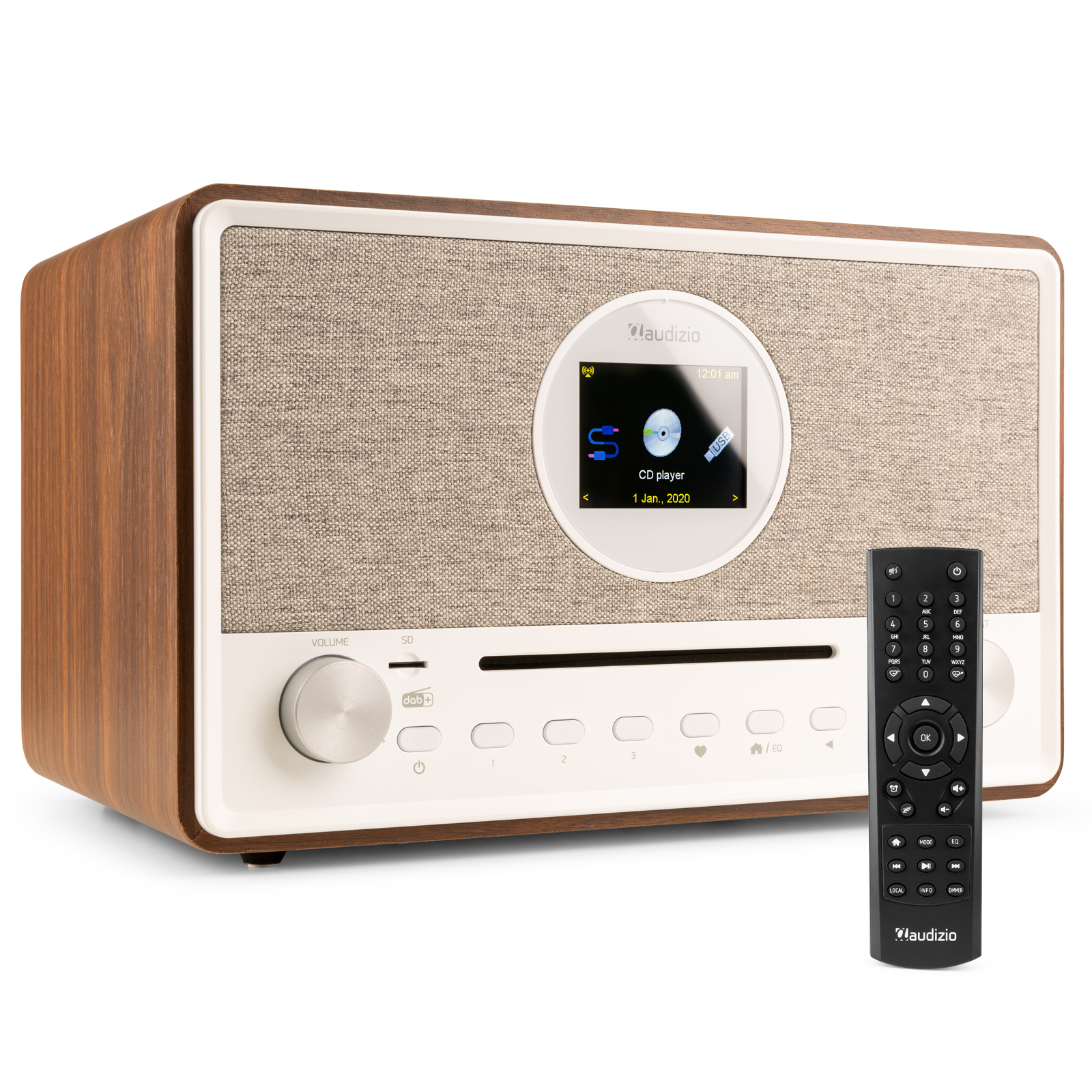 AUDIZIO LUCCA WOOD Stereo DAB+, FM , Internet radio με CD Player ...