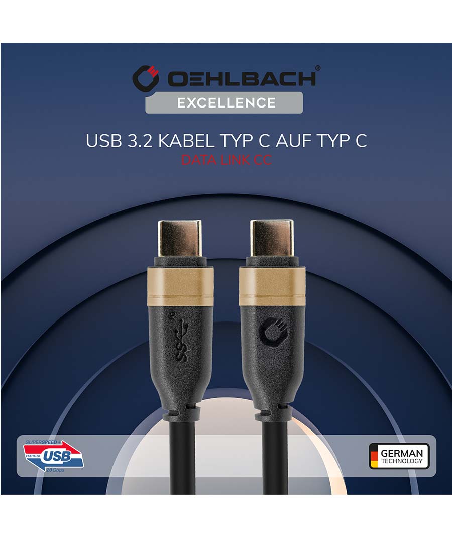 Oehlbach DATA LINK CC Καλώδιο USB 3.1 type C - type C 0,5 m (Τεμάχιο) - Elektronikos.gr