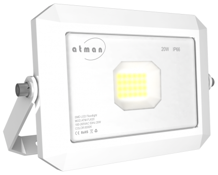 ΠΡΟΒΟΛΕΑΣ LED 20W SUPER SLIM ΛΕΥΚΟΣ ( ΣΕΙΡΑ Κ ) 6000Κ - Elektronikos.gr